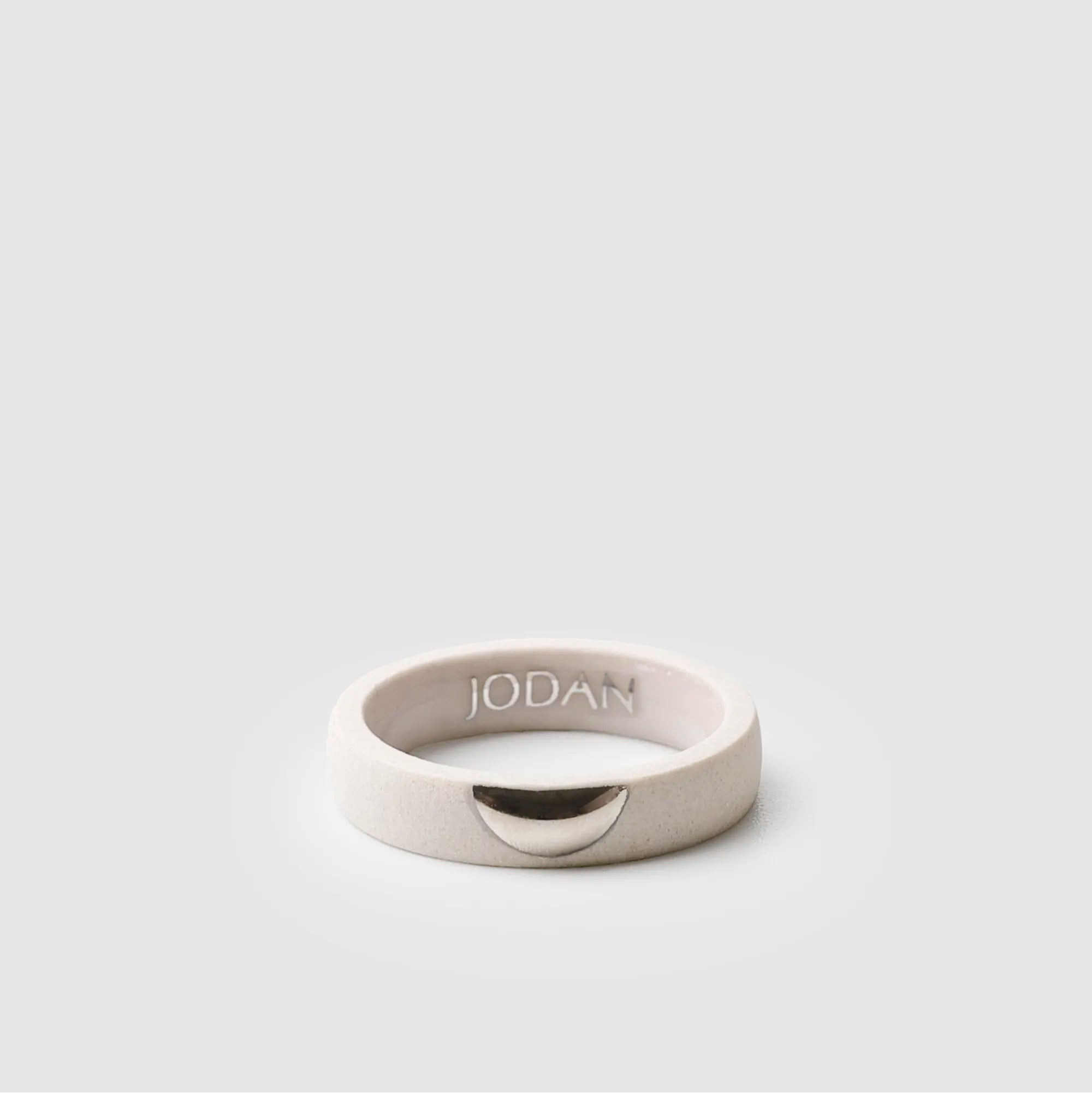 scent ring___Light Beige（half moon）SILVER / アロマリング